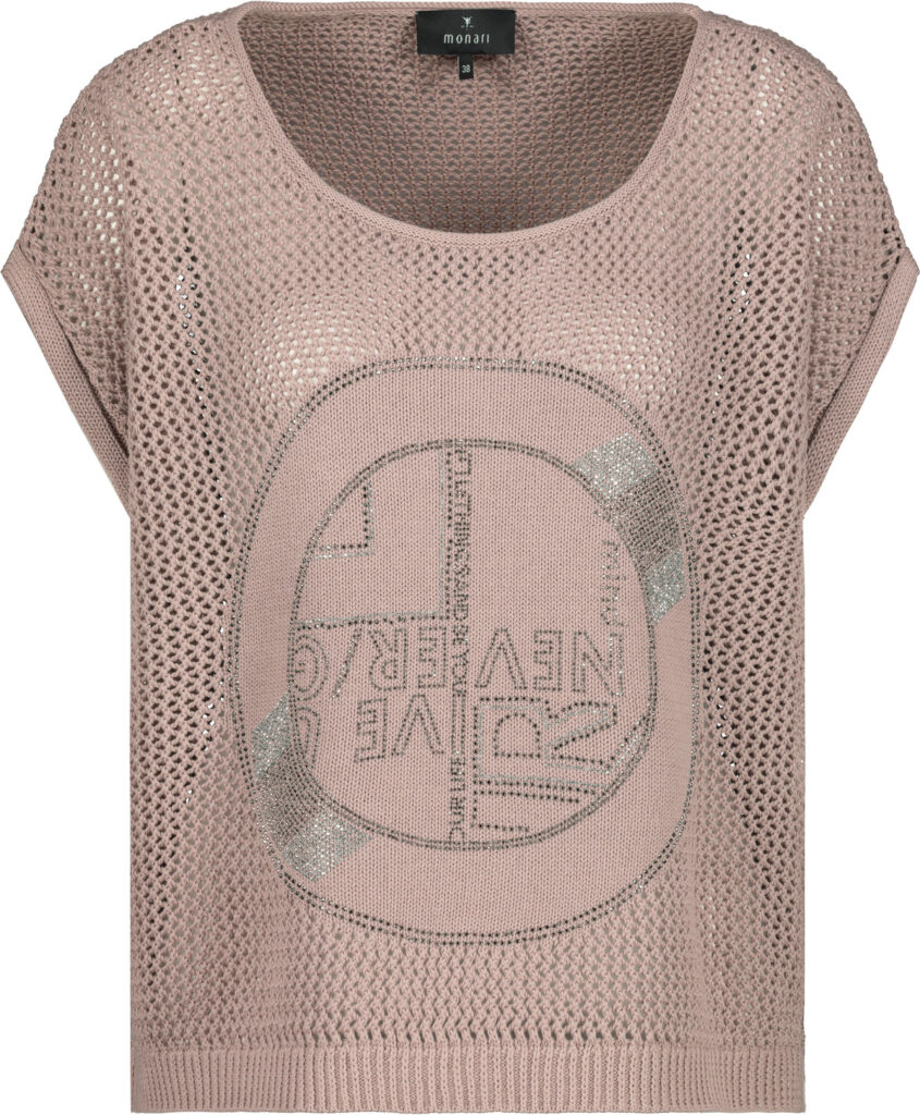 MONARI Pullunder mit Lochmuster und Strass - Mode Wendeln Shop