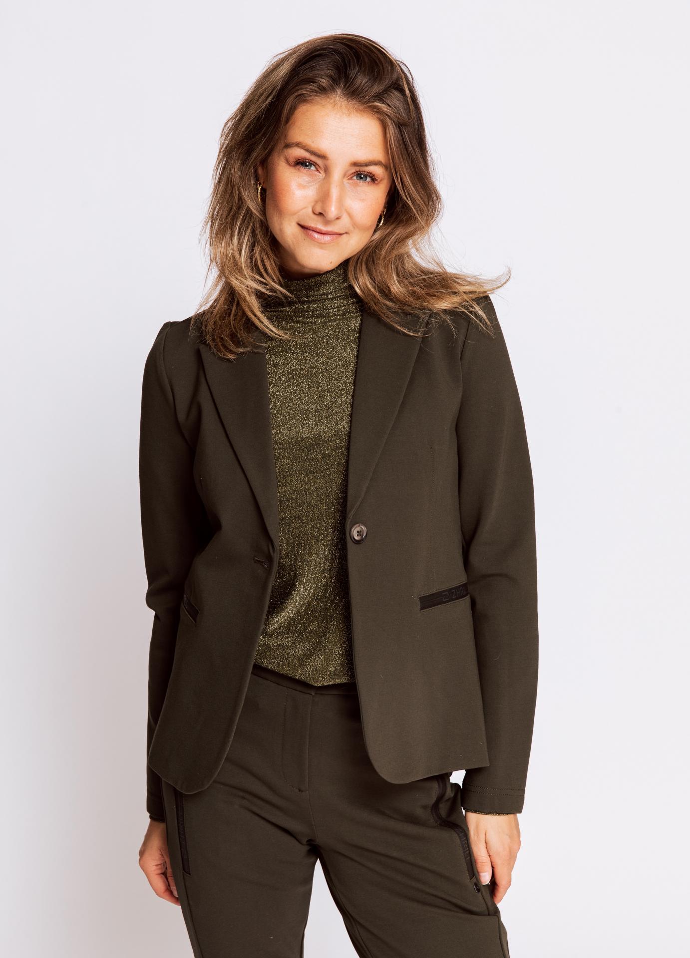 ZHRILL Damen Blazer Salma in Grün - dark olive - Mode Wendeln Shop