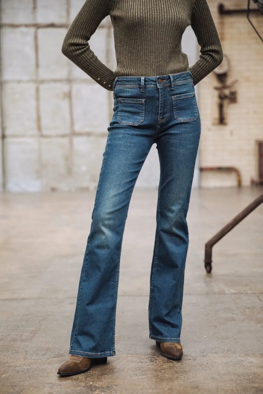 FREEMAN T. PORTER Damen Flared Jeans Graciella - Mode Wendeln Shop